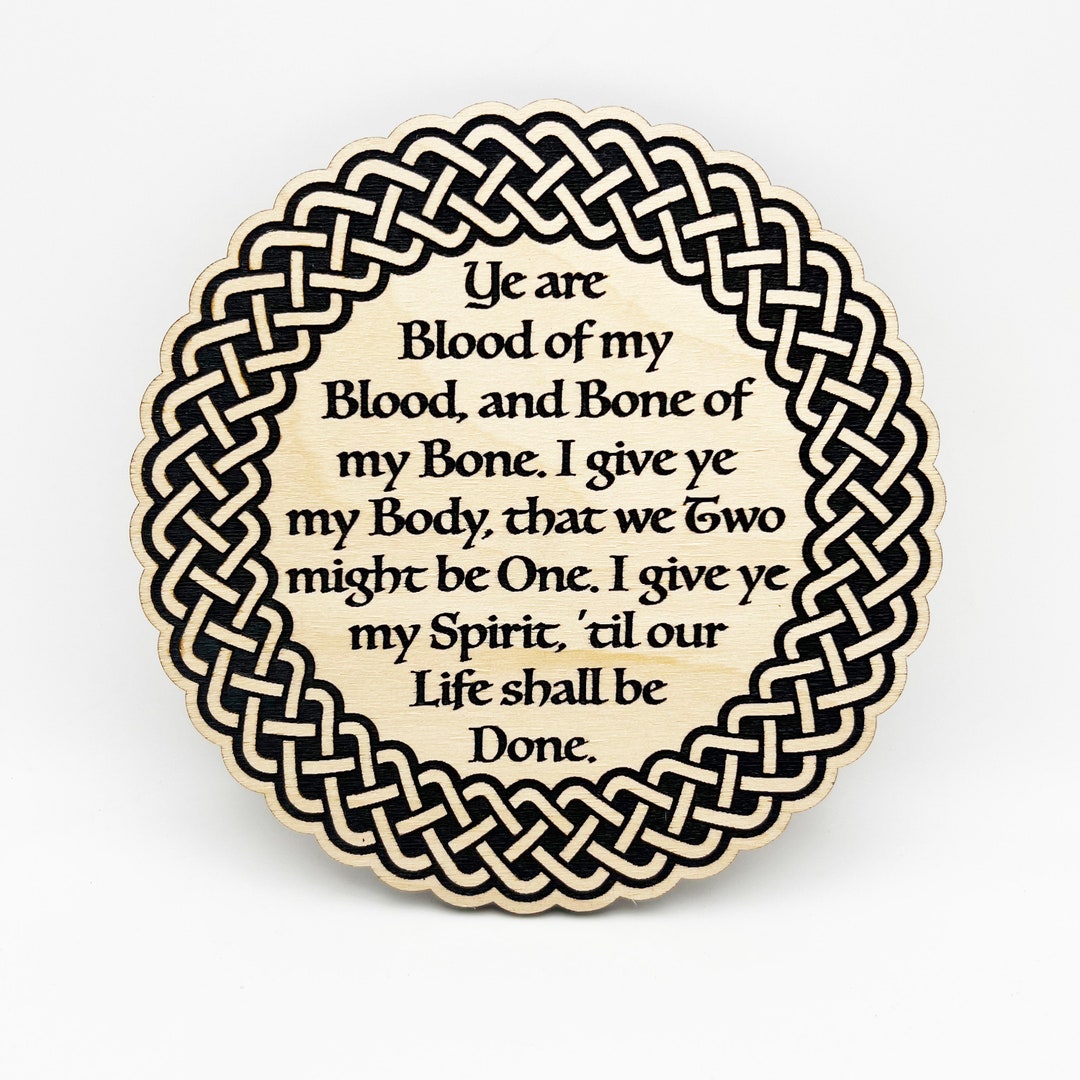 Outlander Sign/outlander Gift/celtic Blood Vow/outlander Vow/scotland ...