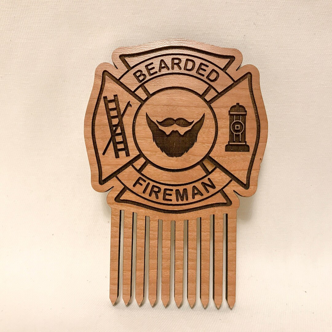 Firefighter/fireman Gift/beard Comb/fireman Gift/maltese Cross/stocking ...