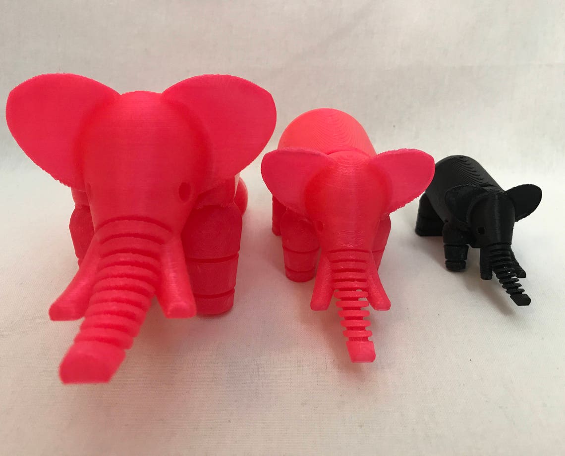 Baby Elephant Toy-small/3d Printed/zoo Animals/zoo Animal Toy/desk Toy ...