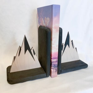 Mountain Bookends/high Peak/inspirational/travel Bookends/mountain ...