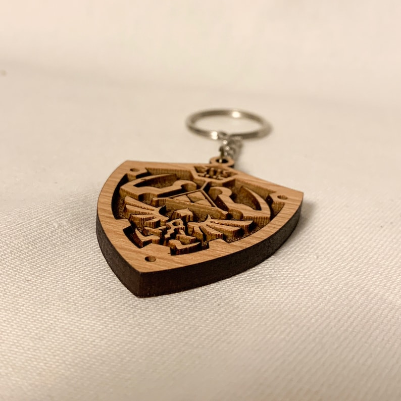 Zelda Shield Keychain/hylian Shield/wood Shield/stocking Stuffer ...