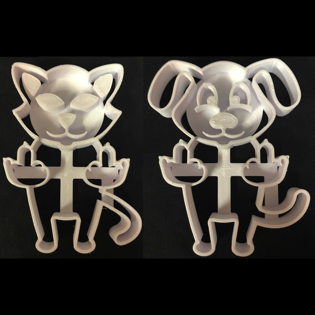Middle Finger Cookie Cutter Set/dog With Middle Finger/cat Flipping ...