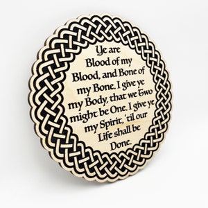 Outlander Sign/outlander Gift/celtic Blood Vow/outlander Vow/scotland ...