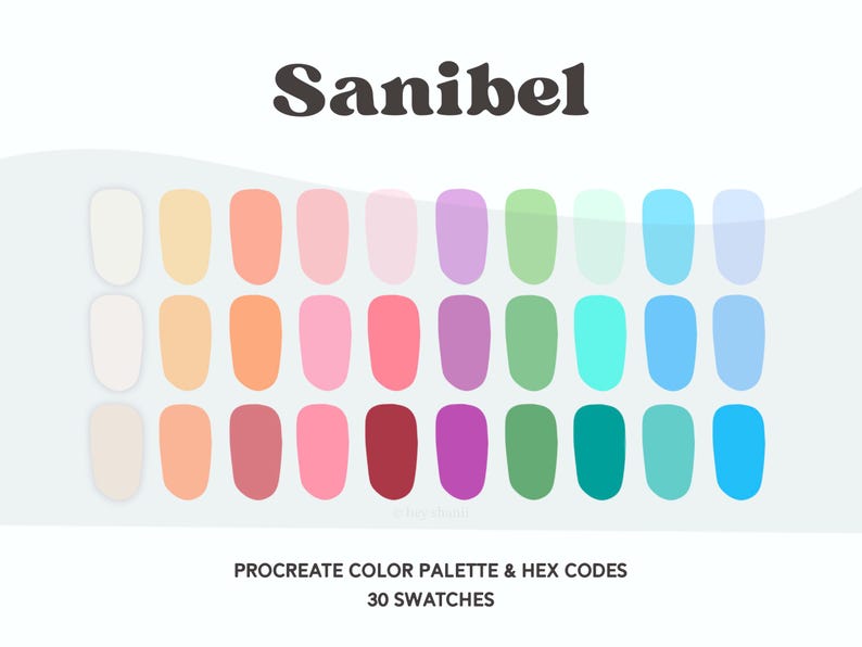 Procreate Color Palette Digital Planner Color Swatches Goodnotes ...