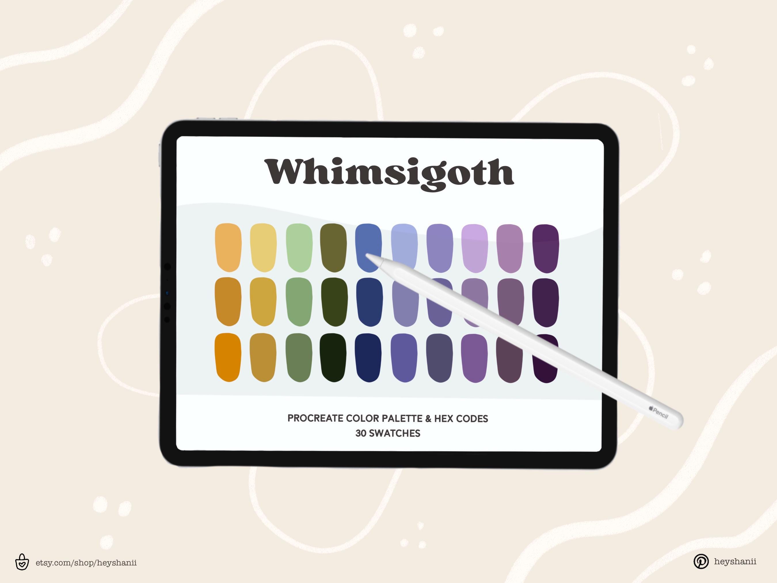 Whimsigoth Color Palette | Procreate Color Palette | Digital Planner ...