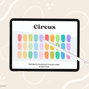 Cozy Circus Color Palette | Procreate Color Palette | Digital Planner ...