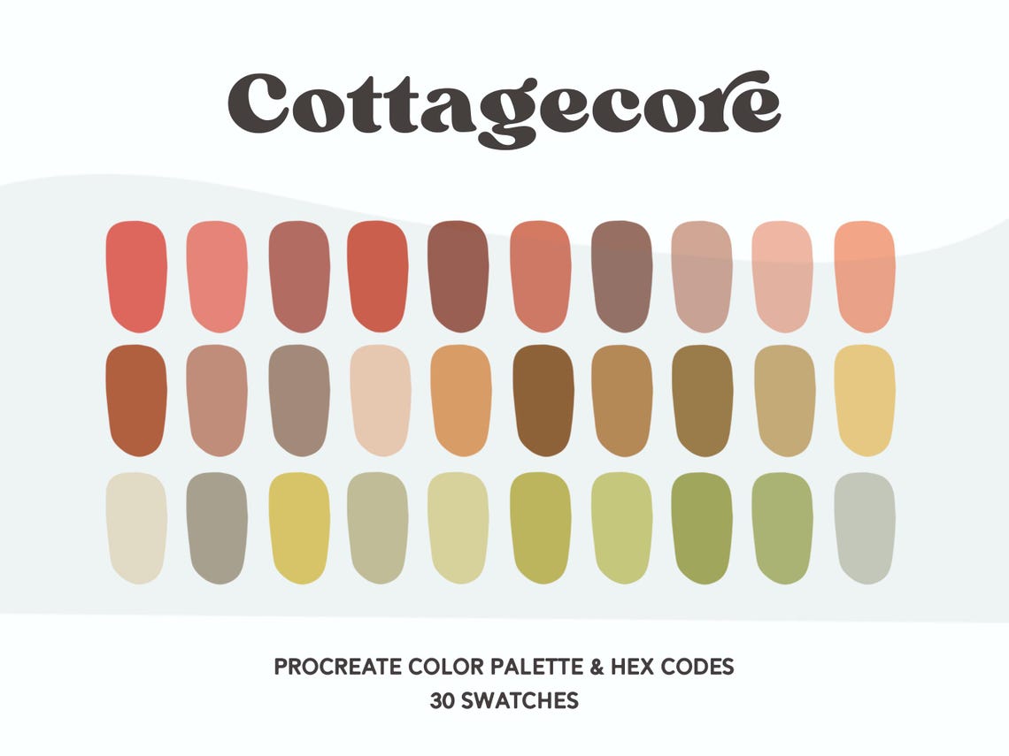 Cottagecore Color Palette | Procreate Color Palette | Digital Planner ...