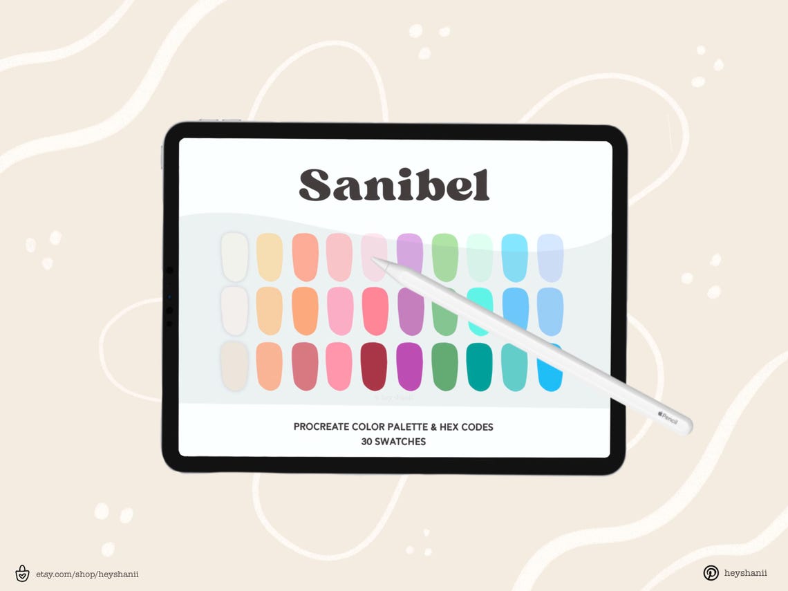 Procreate Color Palette Digital Planner Color Swatches Goodnotes ...
