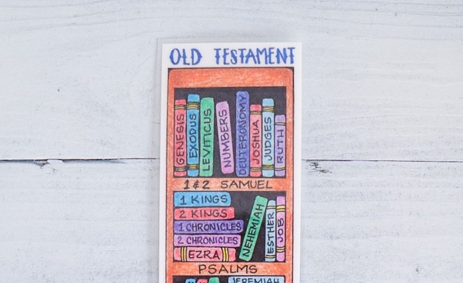 Scripture Bookmark Books of the Old Testament Bible - Etsy