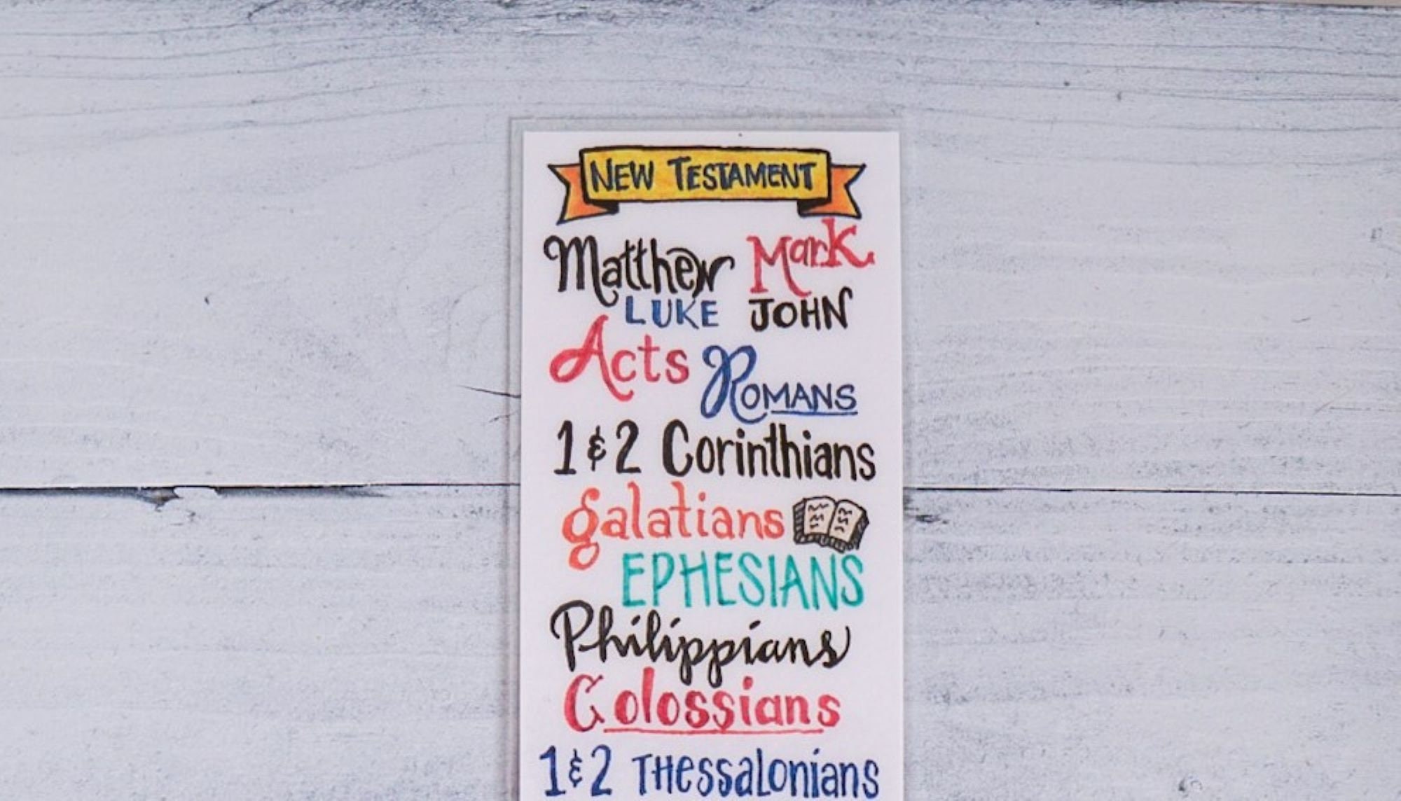 Scripture Bookmark Books of the New Testament Bookmark | Etsy