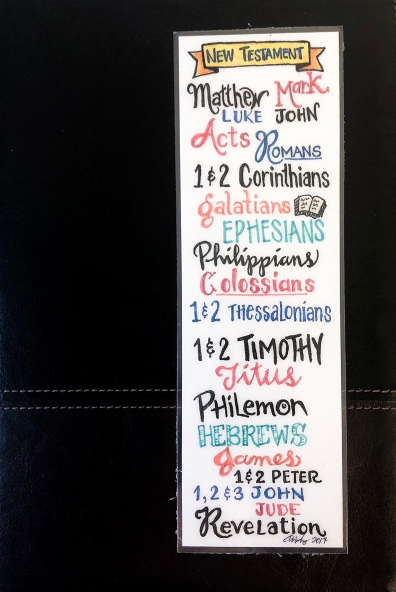 Scripture Bookmark Books of the New Testament Bookmark Bible - Etsy
