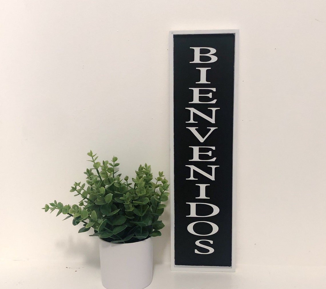 Spanish Wood Plaque Welcome Sign Framed Wall Art | Etsy