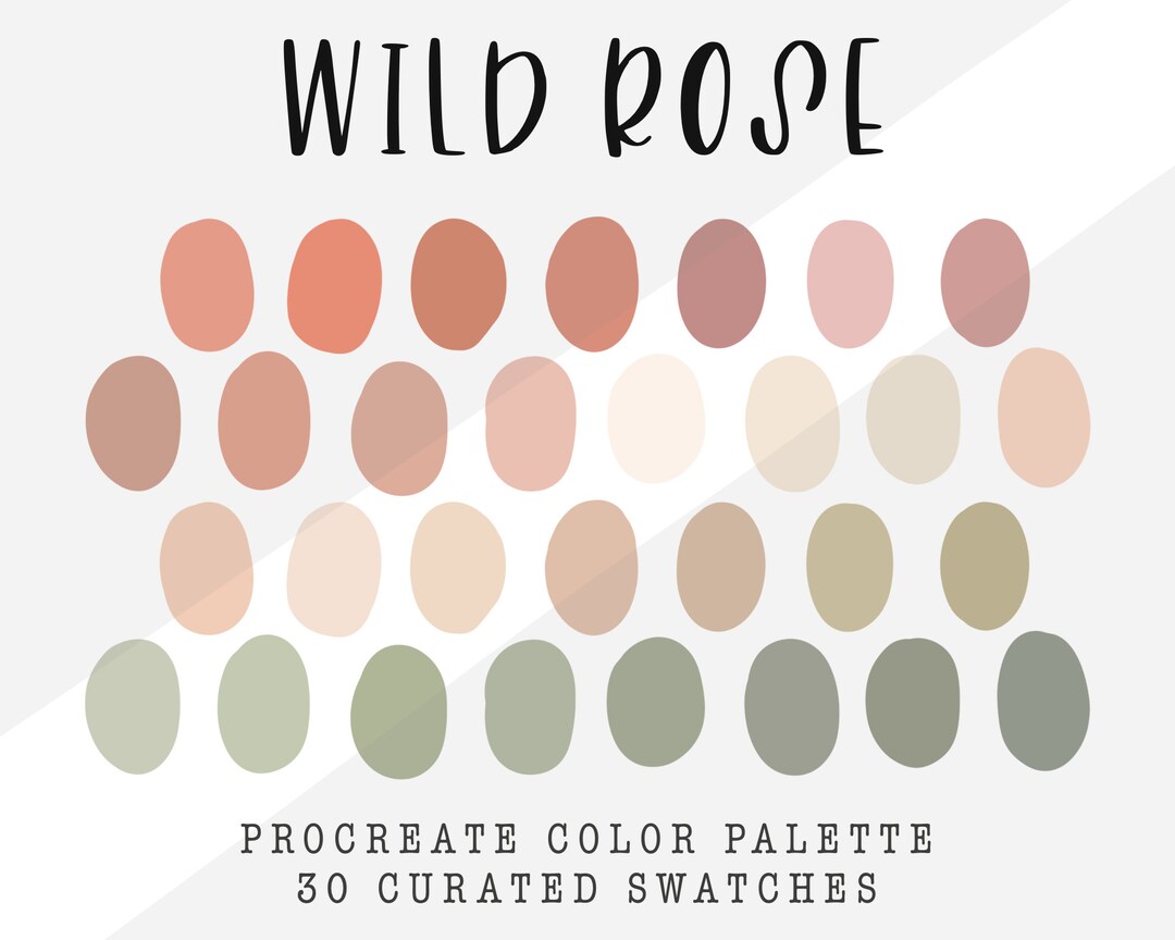 Wild Rose | Procreate Color Palette | 30 Color Swatches | iPad ...