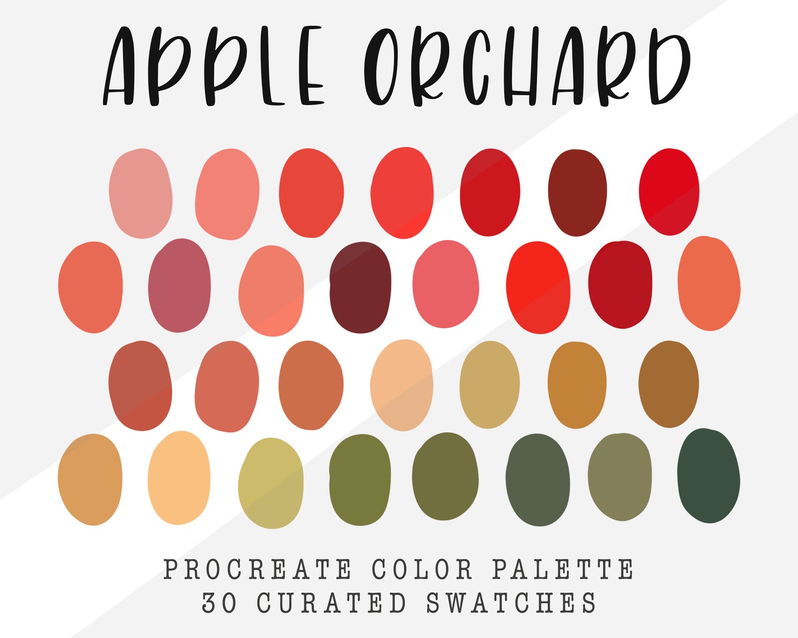 Apple Orchard | Procreate Color Palette | 30 Color Swatches | iPad ...