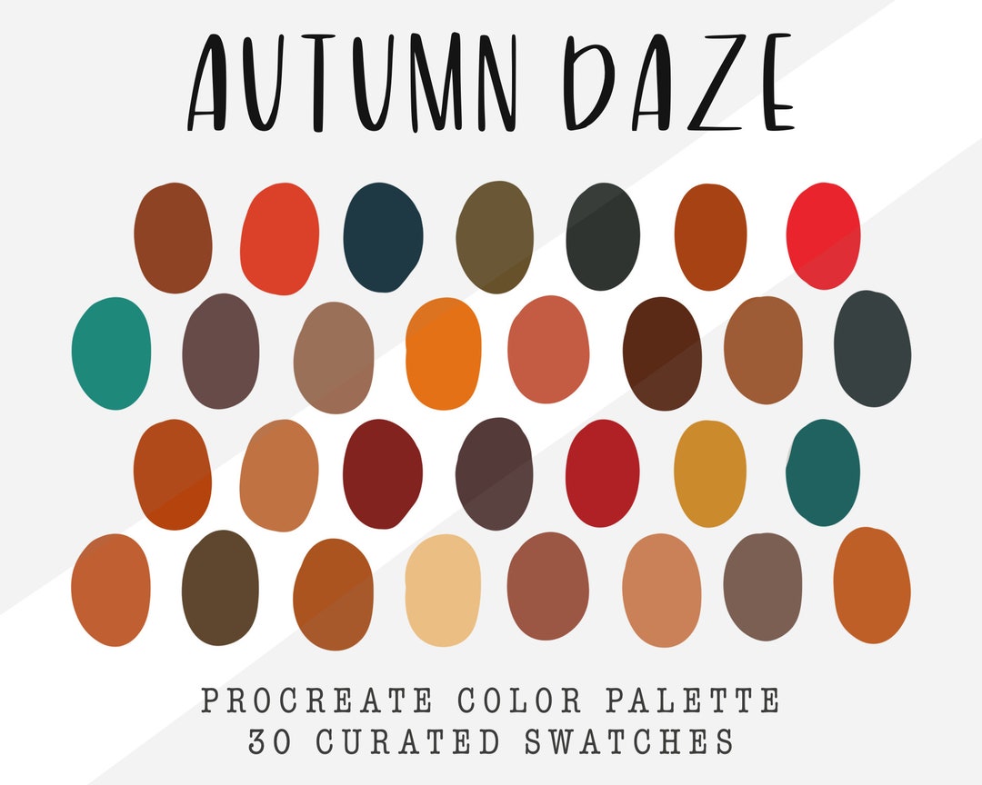Autumn Daze | Procreate Color Palette | 30 Color Swatches | iPad ...