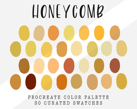 Honeycomb Procreate Color Palette 30 Color Swatches Ipad | Etsy