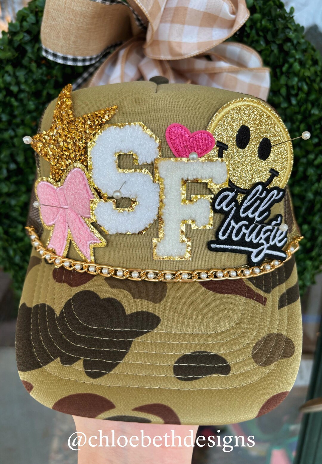 STUDIO FIZZ- Custom Camo Trucker Hat - Etsy