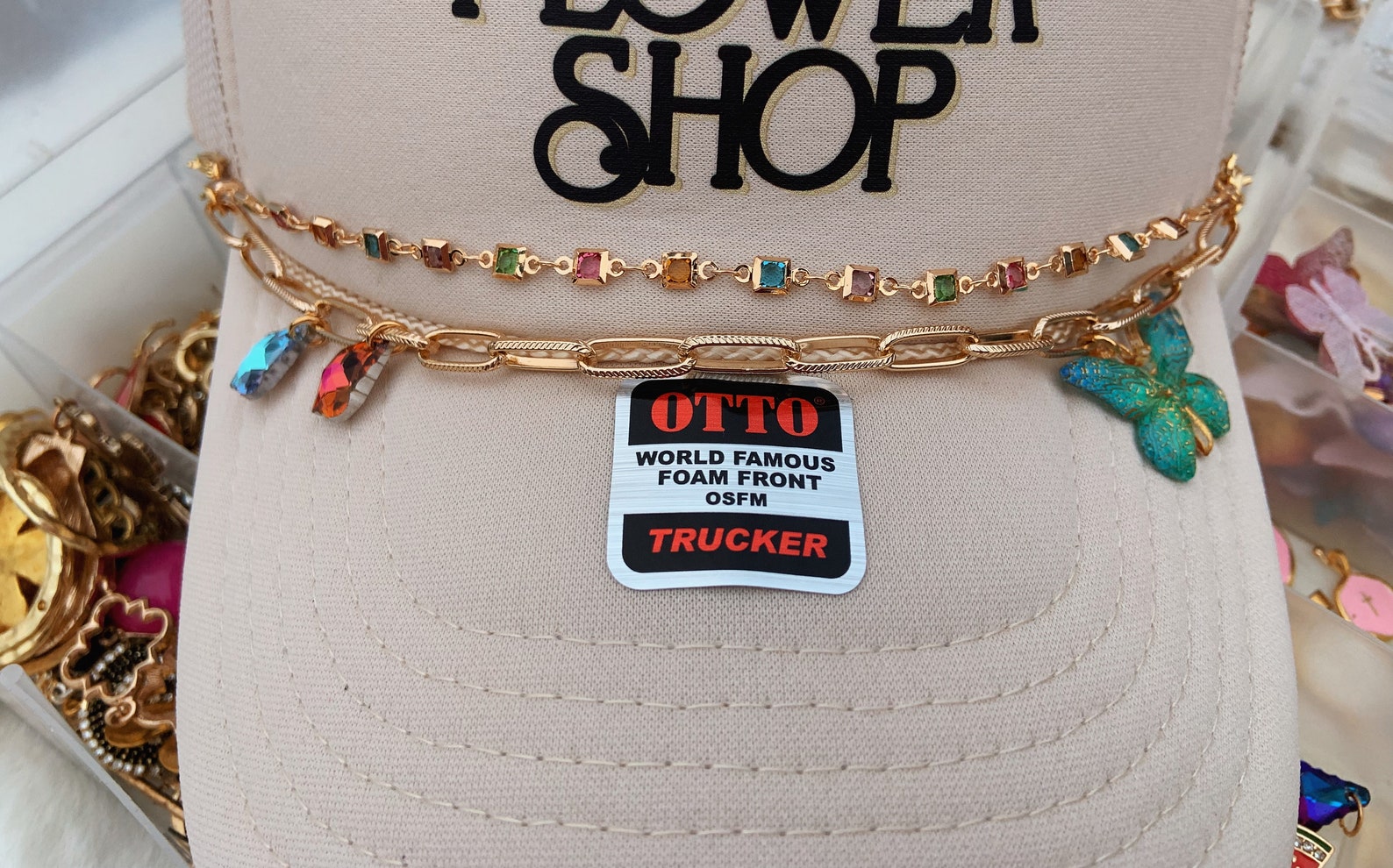 Trucker Hat Chains- Hat Ropes, Hat Chains, Bling Hat, Gold Chain ...
