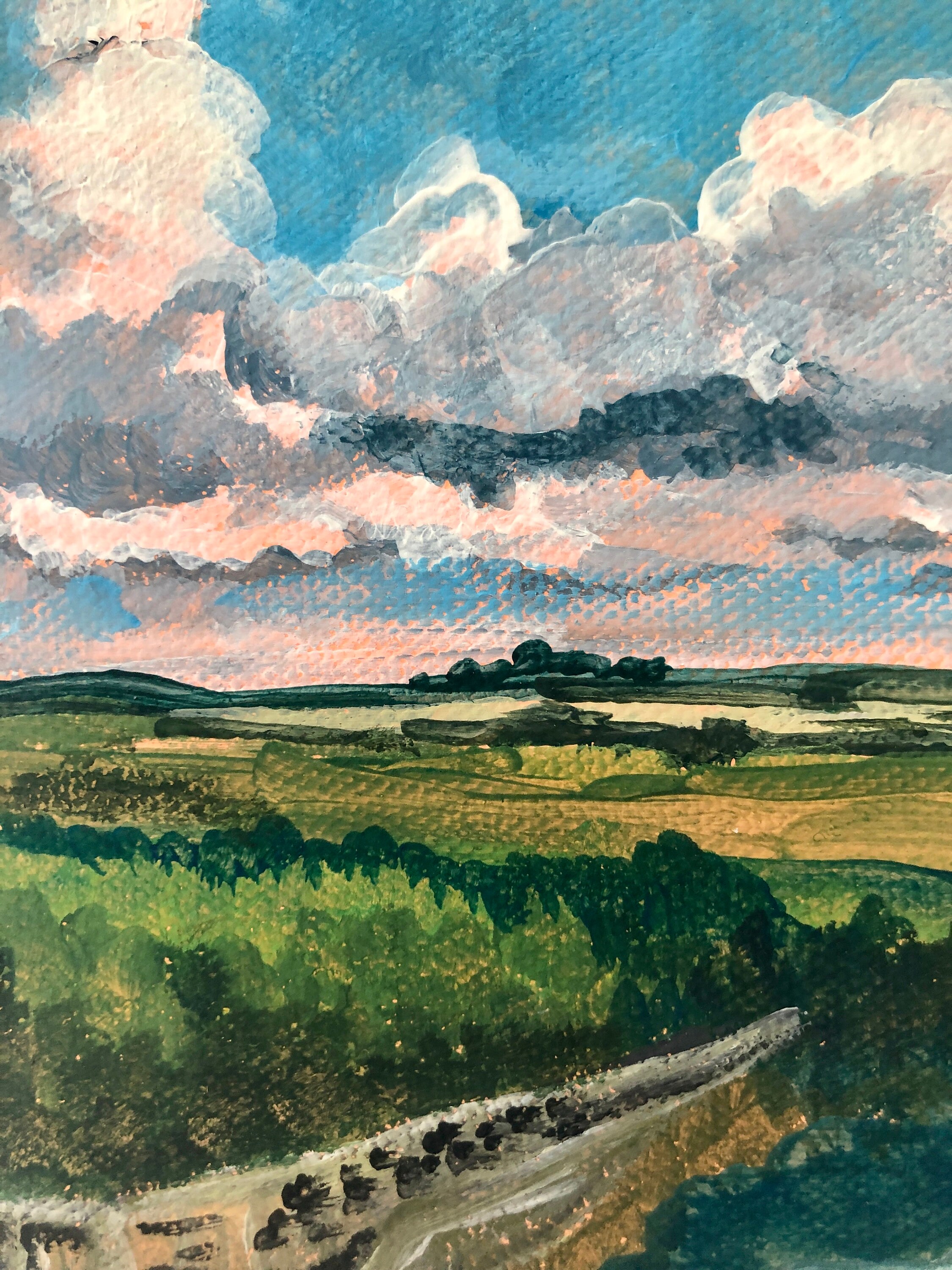 Sea Side Landscape, Port Aransas, Texas, Clouds and Sky, Small Works ...