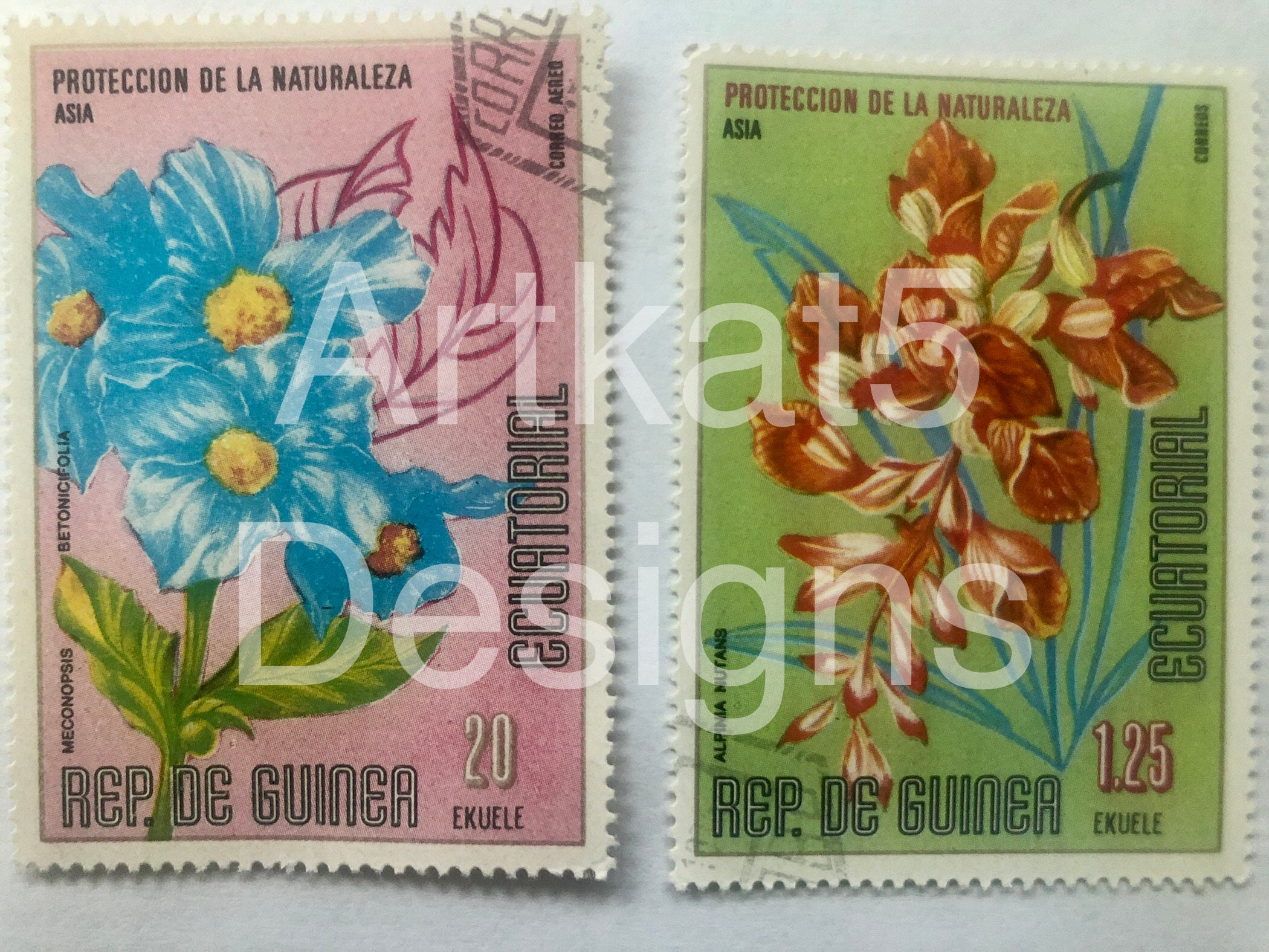 136 Nature Postage Stamps, Printable Instant Download, Digital Ephemera ...