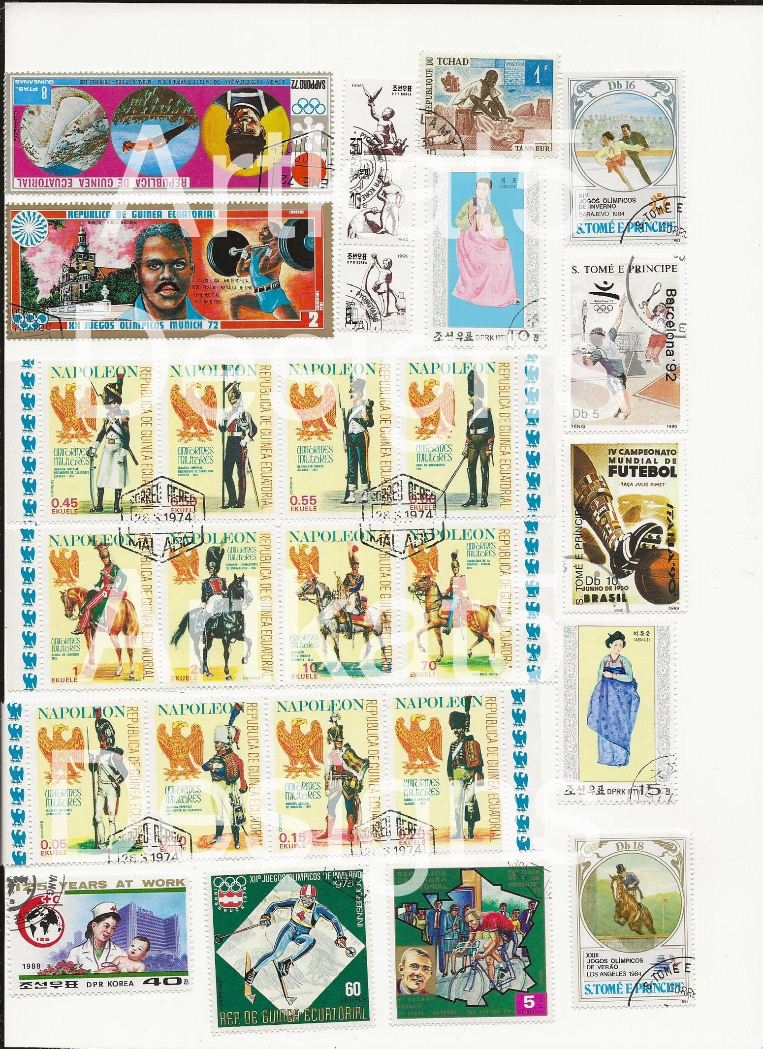 135 People Figures Postage Stamps Printable Instant Download - Etsy
