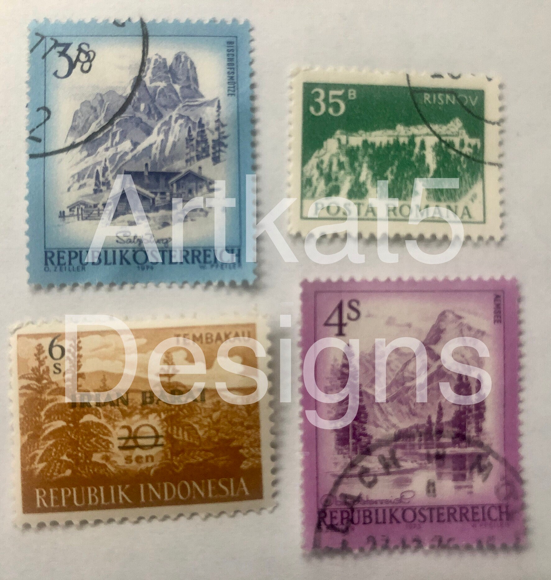 136 Nature postage stamps printable instant download digital | Etsy