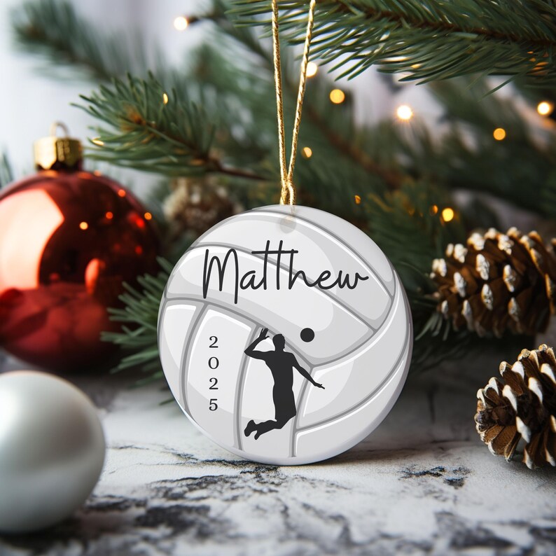 Personalized Volleyball Christmas Ornament: Custom Silhouette Gift - Etsy