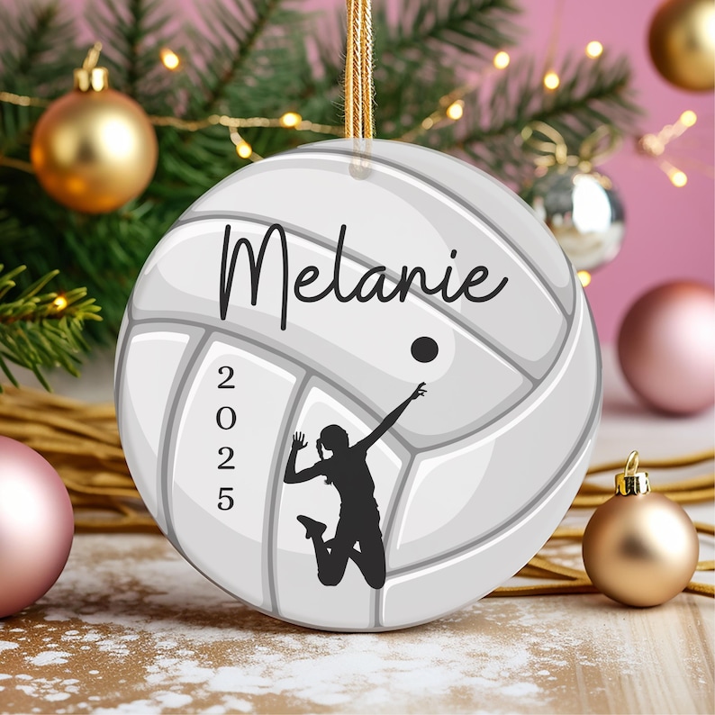 Personalized Volleyball Christmas Ornament: Custom Silhouette Gift - Etsy