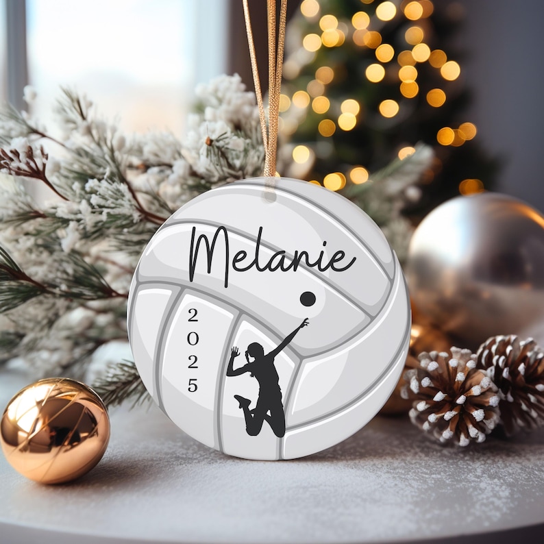 Personalized Volleyball Christmas Ornament: Custom Silhouette Gift - Etsy