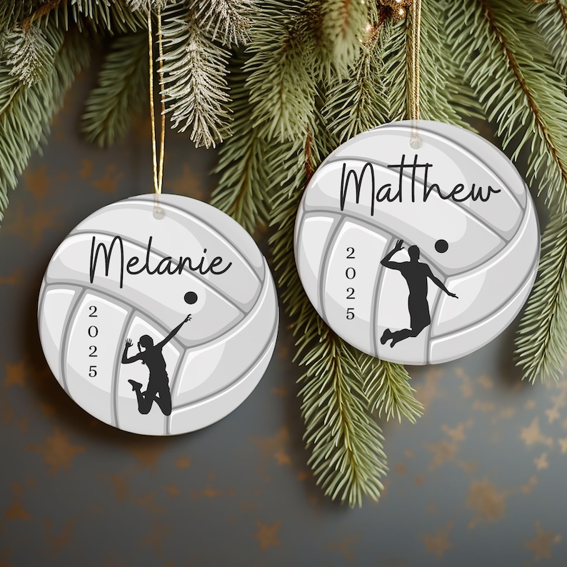 Personalized Volleyball Christmas Ornament: Custom Silhouette Gift - Etsy