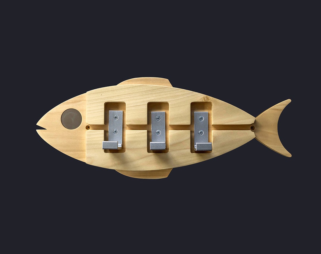 Fish Wall Hanger, 3 Hooks and a Magnet for Keys, Home Decor - Etsy