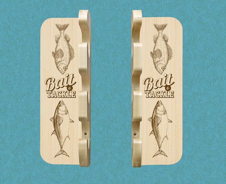 Fishing Rod Holder - Two Piece Wall Mount - Etsy