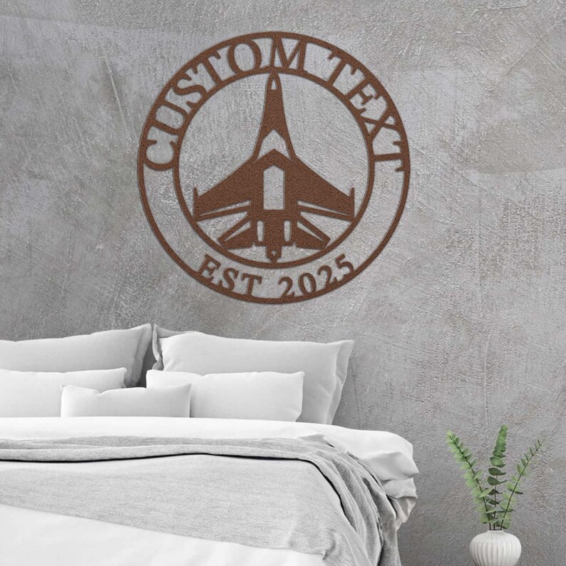 Custom Fighter Jet Metal Sign / Aviation Gifts / Flight School Student ...