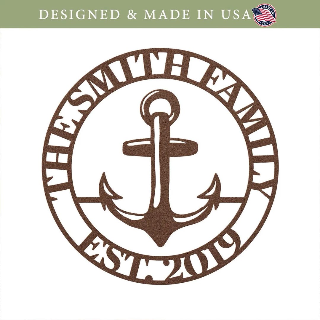 Custom ANCHOR METAL SIGN / Graduation Metal Sign / Personalized Navy ...