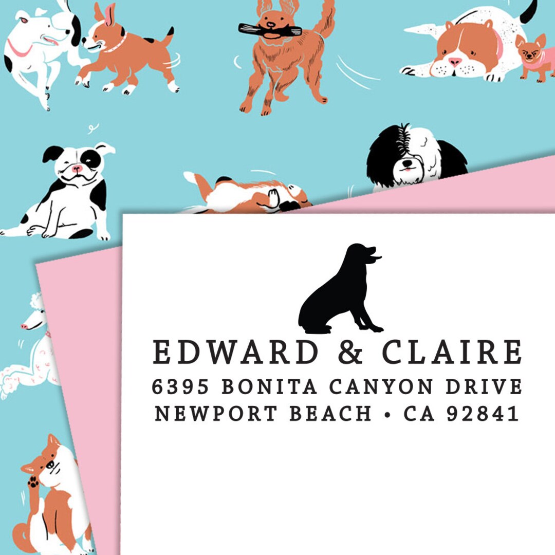 Dog Stamp / Self Inking Address Stamp / Dog Address Stamp / Dog Owner ...