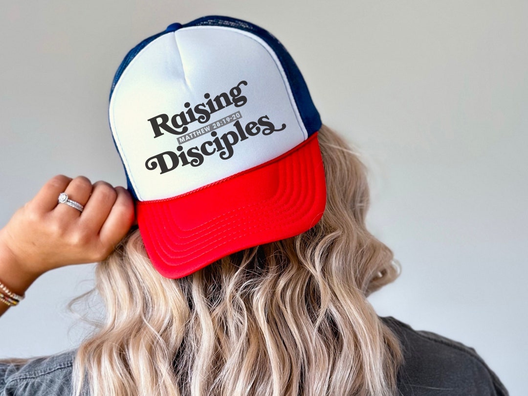 RAISING DISCIPLES Christian Mom Trucker Hat - Gift for Homeschool Mom ...