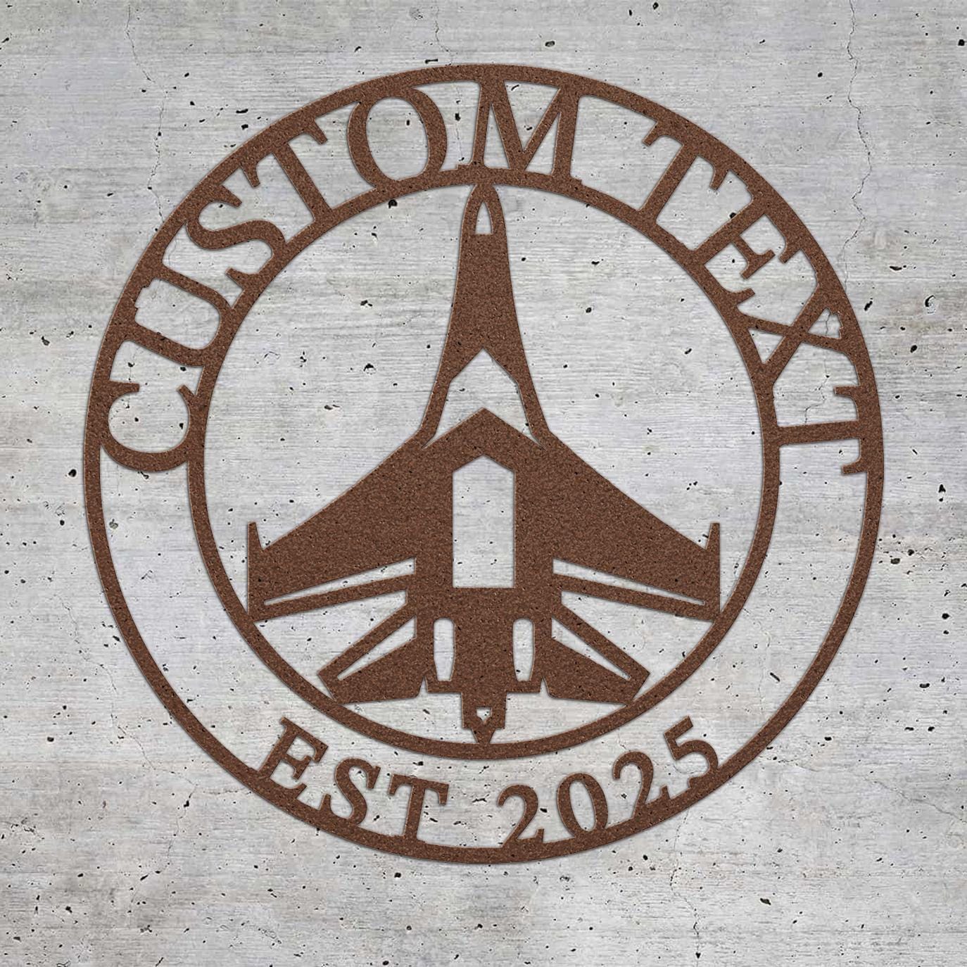 Custom Fighter Jet Metal Sign / Aviation Gifts / Flight School Student ...