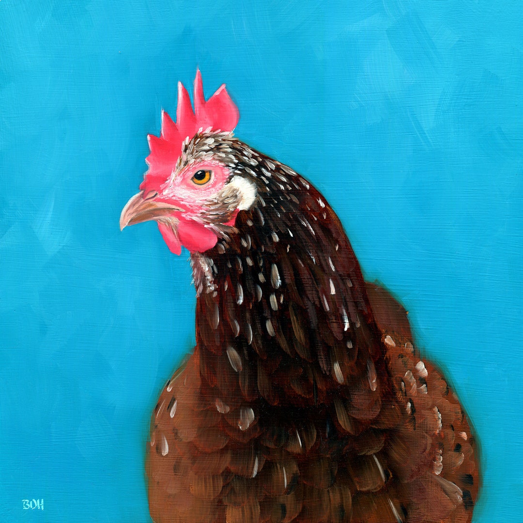 Chicken Print, Chicken Art, Chicken Wall Art, Farm Animal Print ...