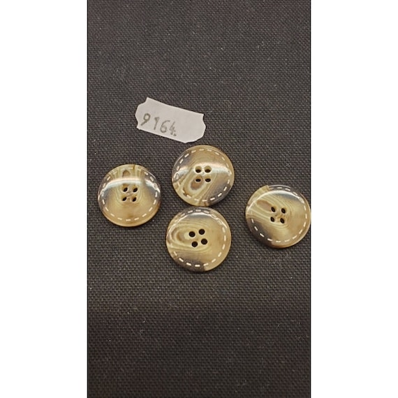 Botón acrílico marrón beige con 4 agujeros 22 mm se vende - Etsy España