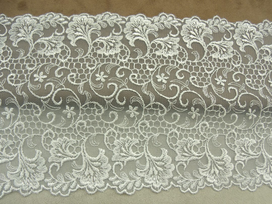 White Calais Lace,16 Cm, Made in France - Etsy