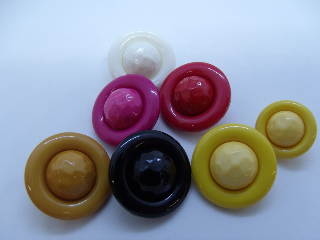 Set of 6 Acrylic Composite BUTTON 22 Mm - Etsy