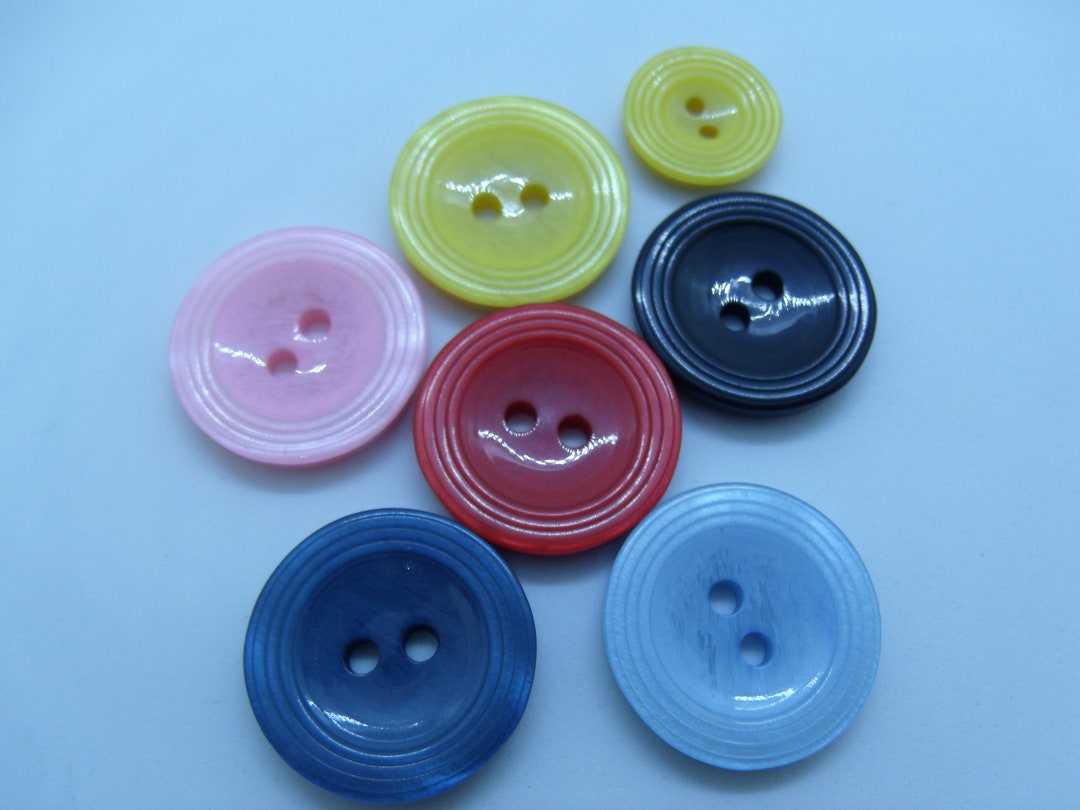 LOT OF 6 Acrylic Buttons With 2 Holes 26 MM - Etsy