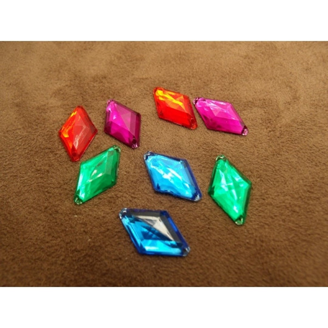Diamond-shaped Rhinestones 18mm X11 Mm, Ideal for Clothing, Clutches ...