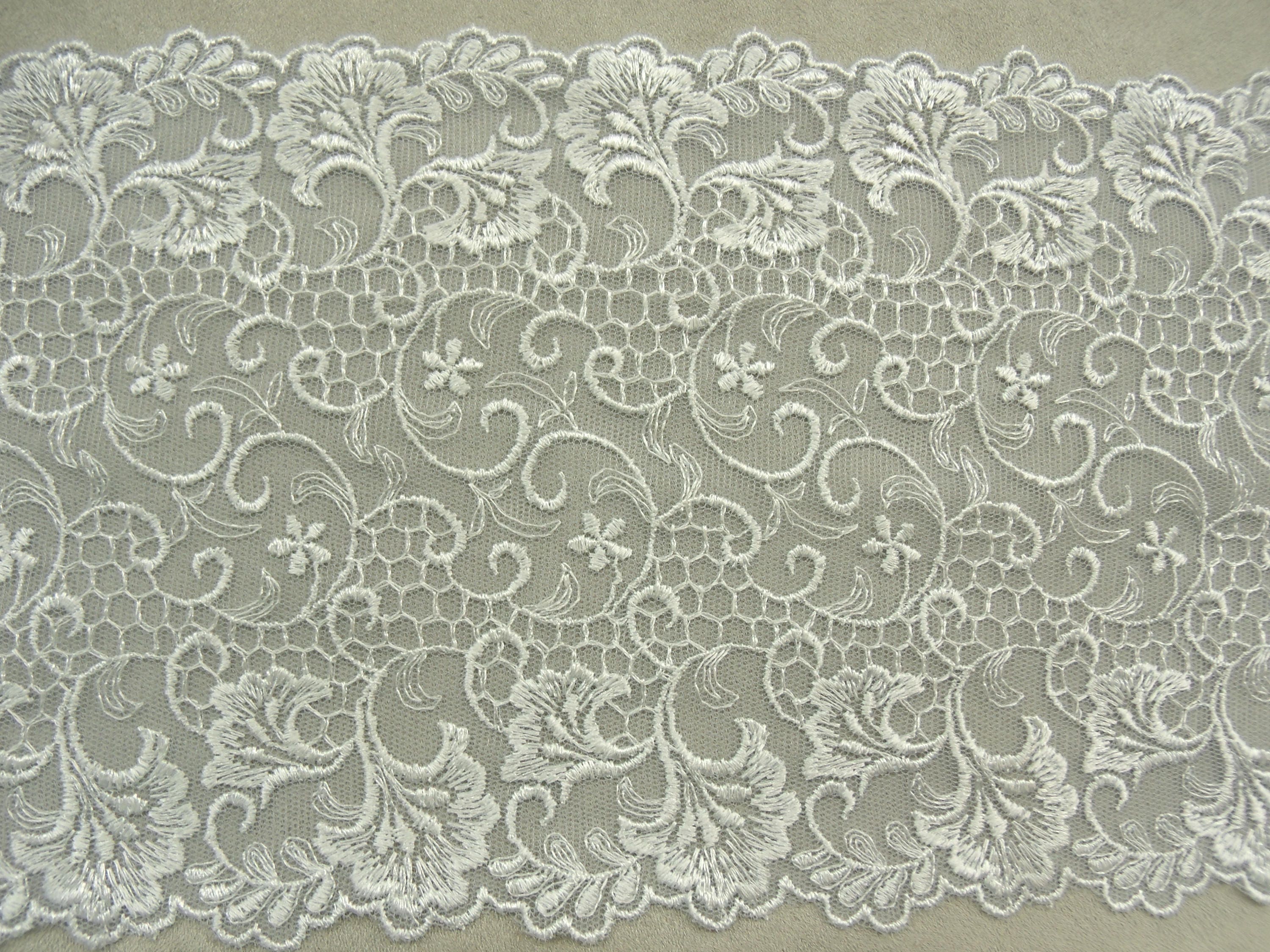 White Calais Lace,16 Cm, Made in France - Etsy