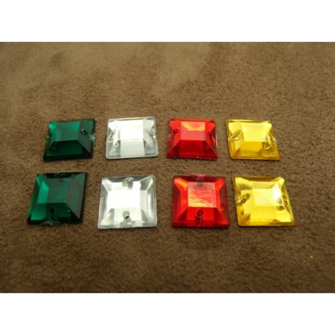 LOT OF 20 Acrylic Rhinestones in Square Shape 12 Mm - Etsy