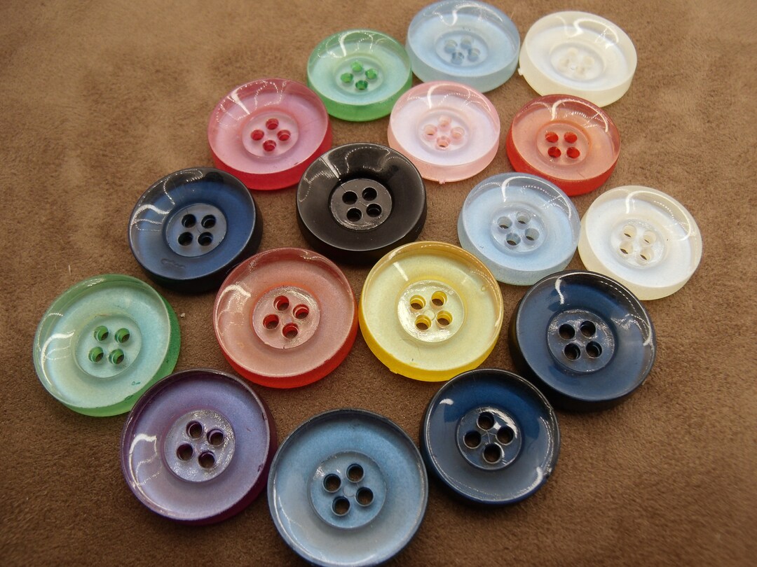 SET OF 6 4-HOLE ACRYLIC BUTTONS 26 Mm - Etsy