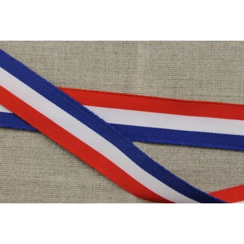 Tricolor Ribbon, 25 Mm, Ideal for Celebrating July 14 and End-of-year ...