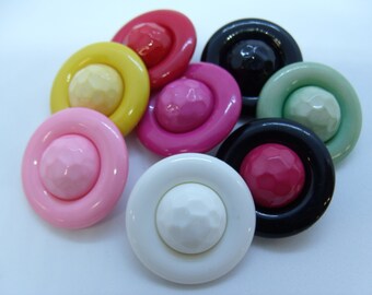 25 Piece Assorted Black Acrylic Button Mix 12-16 Mm B8 - Etsy