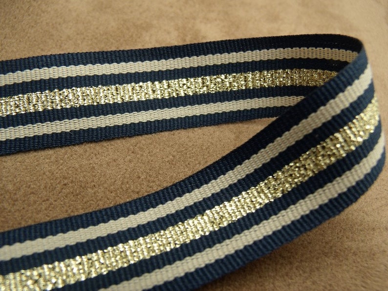 Blue and Gold Military Ribbon 2 Cm Very Trendy This Autumn - Etsy