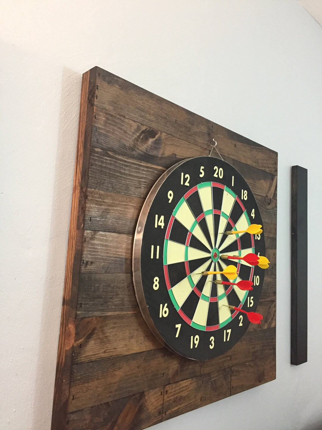 Dart Board Backboard With 2 Chalkboard Score Keepers, Dart Board ...